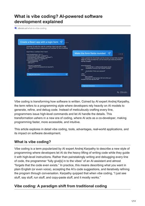 What Is Vibe Coding Ai Powered Software Development Explainedpdf