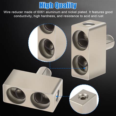 2x Car Audio Power Ground Dual 1 0 Gauge To 1 0 Gauge Offset Amp Input Reducers Ebay