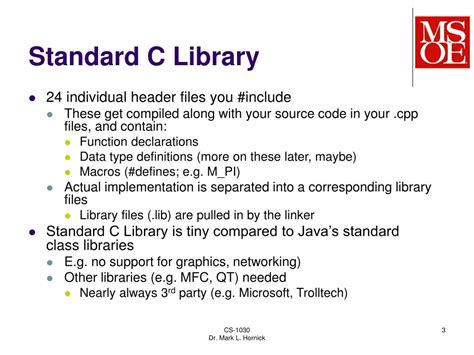 Ppt C Standard Library Powerpoint Presentation Free Download Id4450073