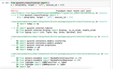 Oserror Reason Image Not Found When Executing From Pycaret