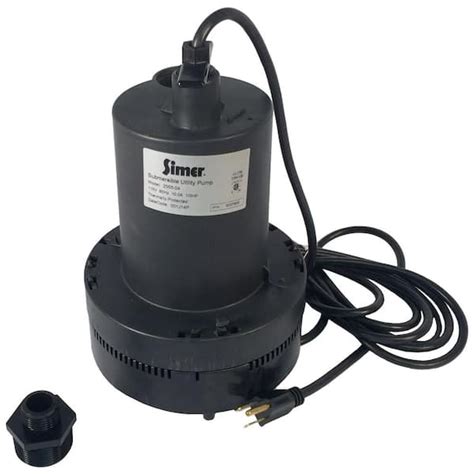 Simer 13 Hp Submersible Utility Pump 2355 The Home Depot