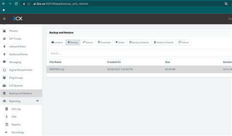 3cx Backup And Restore Svetek Documentation