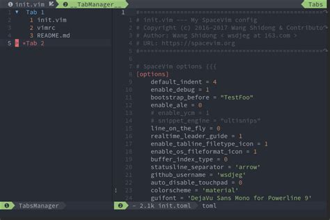 利用业余时间折腾的 Spacevim，发布 V090 了 V2ex