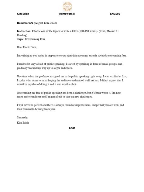 homework ii eng206 kim erich pdf