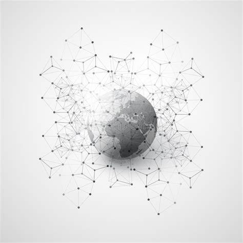 Abstract Cloud Computing And Global Network Connections Concept Design