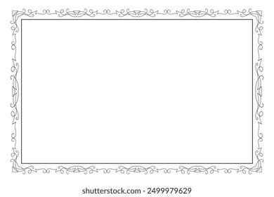 Classic Swirl Decorative Line Ornate Border Stock Vector Royalty Free Shutterstock