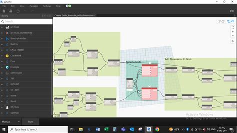 Create Grids Rename Grids Add Dimensions To Grids Parametric Script Revit Dynamo