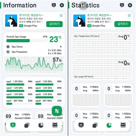 스마트폰 온도 측정 및 낮추기 어플 Cpu Monitor Temperature