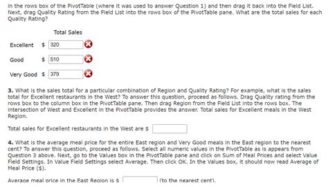 Excel S PivotTable Report Provides An Excellent Way Chegg Com