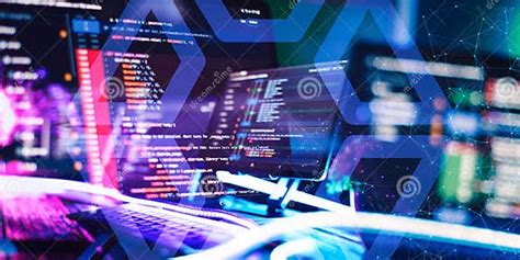 digital technology industry concept development of programming and