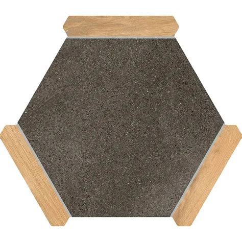 Montura Charcoal Concrete Porcelain Hexagon Tile Tile Club