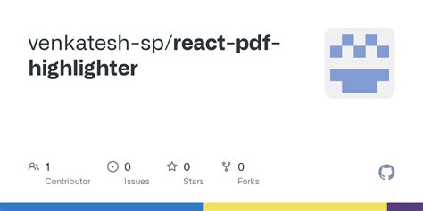 github venkatesh sp react pdf highlighter