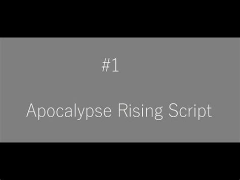 Apoclypse Rising Script Argon YouTube
