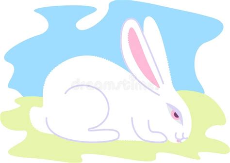 Иллюстрация маленького розового кролика подняла ла лапы Иллюстрация штока иллюстрации