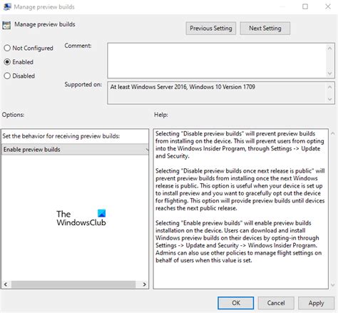 Disable Windows Insider Program Settings In Windows 1110