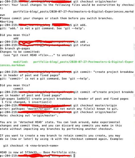 Help Git Checkout Originmaster Deleted All My Local Files And Reverted Them To Originmasters