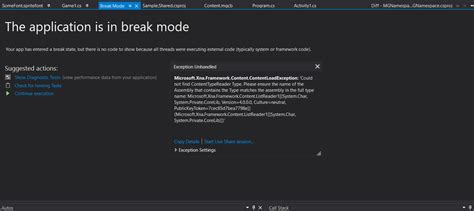 Microsoftxnaframeworkcontentcontentloadexception When Loading Fontsspritefont Other