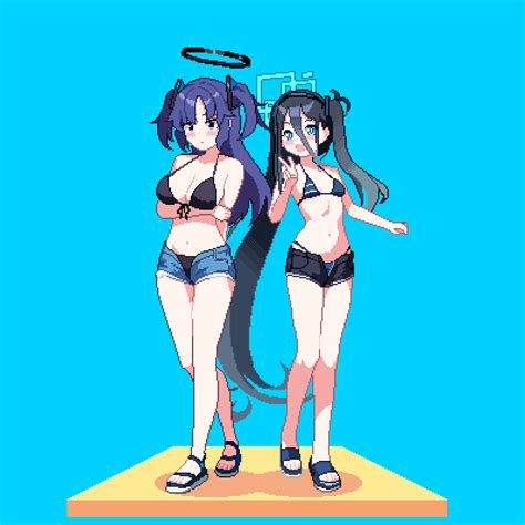 Whitte Komett Aris Blue Archive Yuuka Blue Archive Blue Archive Absurdres Commentary