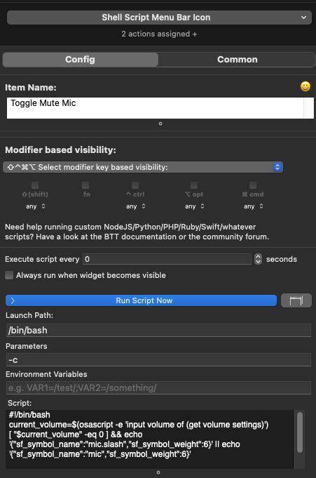 Changing ShellScript Menubar Icon Based On Script Feature Requests BetterTouchTool Community