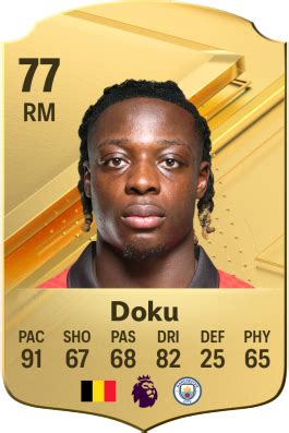Jérémy Doku EA Sports FC 24 Player Ratings Electronic Arts