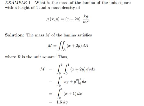 Solved Give Examples And Uses Of Double Integral Applications For