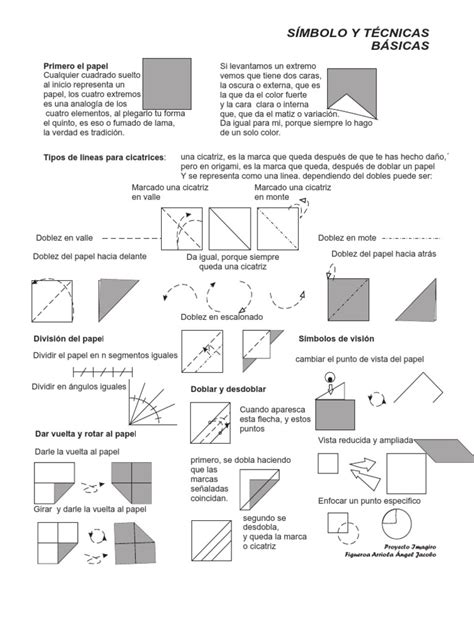 Técnicas De Doblado En Origami Pdf Origami Enseñanza De Matemática