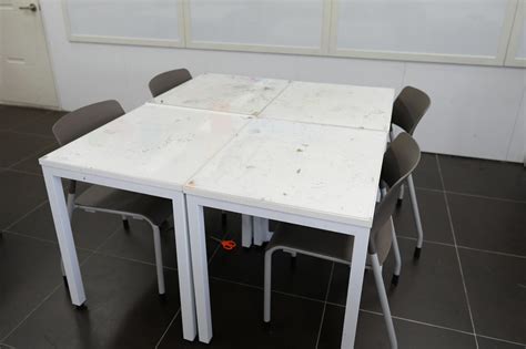 세종 엄중학교 미술실 강화유리 테이블보드 테이블업그레이드 설치사례