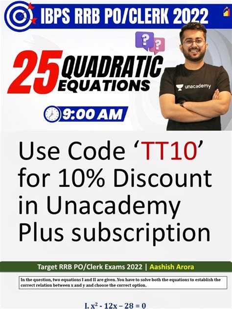 Quadratic Equations Pdf By Aashish Arora Pdf Mathematics Equations