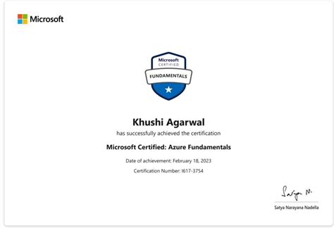 Khushi Agarwal On Linkedin Microsoft Certification