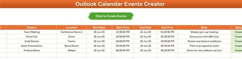 Outlook Calendar Events Automation In Excel Vba Pk An Excel Expert