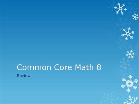 Common Core Math 8 Review Identify The Equation