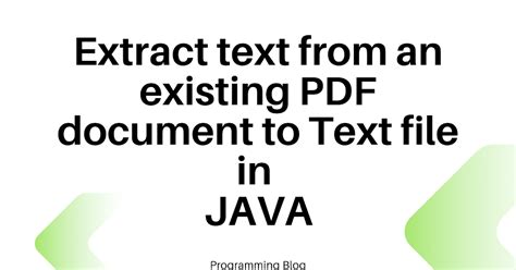 How To Read Pdf And Write Into Text File In Java Pdf To Text File In Java