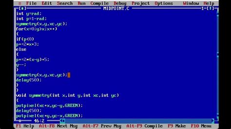 midpoint circle generation algorithm youtube