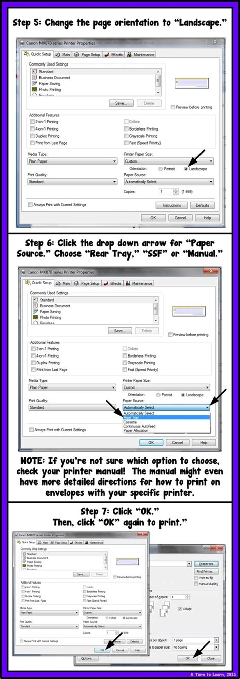 How To Print On Envelopes A Turn To Learn