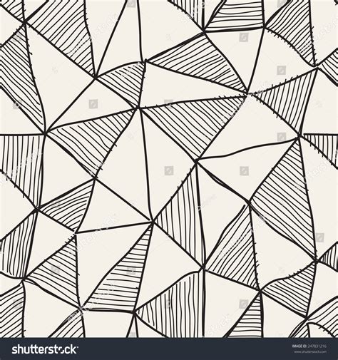 Vector Seamless Pattern Irregular Abstract Linear Stock Vector