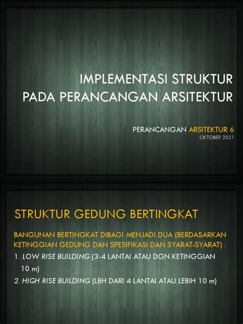 Implementasi Struktur Dalam Perancangan Arsitektur Pdf