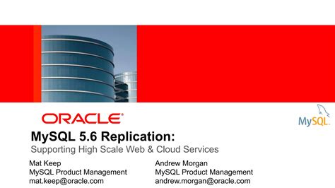 Mysql 56 Replication Webinar Pdf Databases Computer Software And Applications