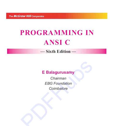programming in ansi c balagurusamy pdf download pdfhubs download pdf book