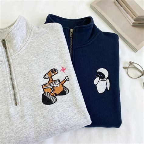 Robot Love Couple Quarter Zip Sweatshirt