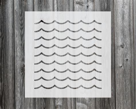 Waves Stencil Reusable Stencil For Painting 704 Etsy