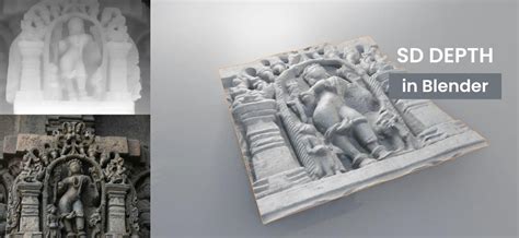 generate depth maps and displace super detailed bas reliefs blender