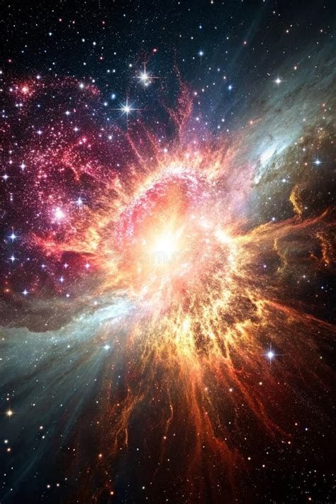Big Bang In Space Computer Generated Fractal Background Stock Illustration Illustration Of