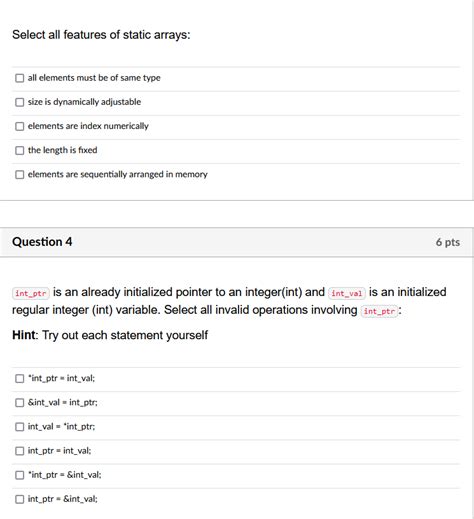 Solved Question 7 20 Pts Given The Array Declaration Int