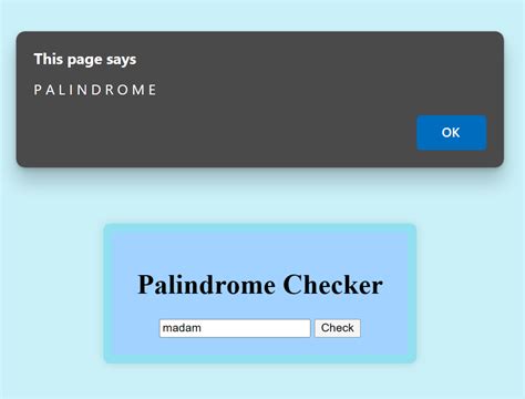 Palindrome Checker Using Javascript