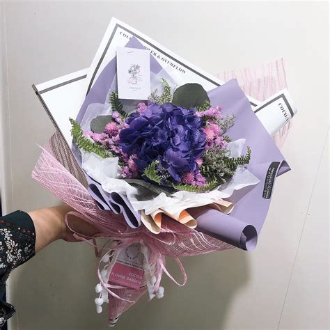 Cocoa927 프리저브드플라워수국꽃다발 퍼플수국꽃다발 ⠀ ⠀ ⠀ Overflow 오버플로우