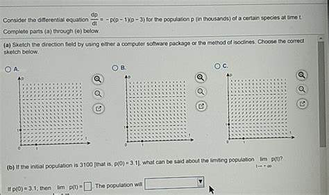 Solved Dp Consider The Differential Equation Dt P P 1 3