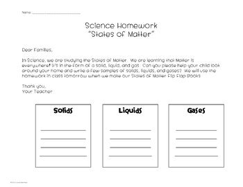 Science Matter Mini Unit By Carol Martinez TPT
