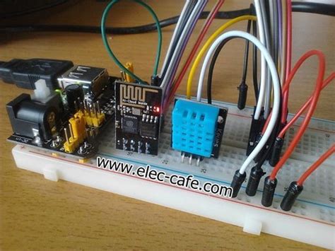 ESP Temperature Humidity Webserver With A DHT Sensor Elec Cafe Arduino Wifi