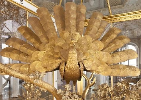 Hermitage Peacock Clock Art Kaleidoscope