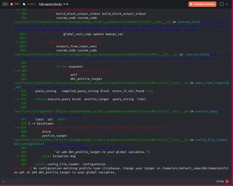 dbt model fails to build when using a clickhouse profile · issue 2840